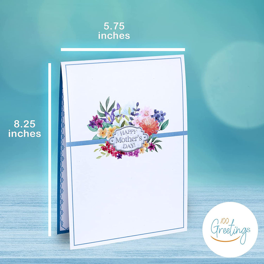 Bucket of Flowers Card – 100 Greetings