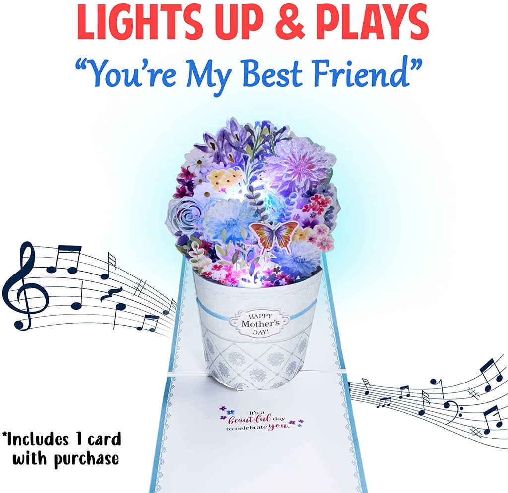 Bucket of Flowers Card – 100 Greetings