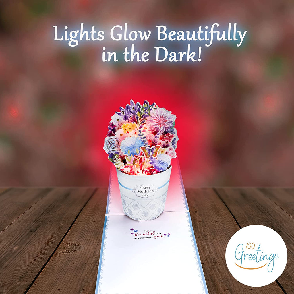 Bucket of Flowers Card – 100 Greetings